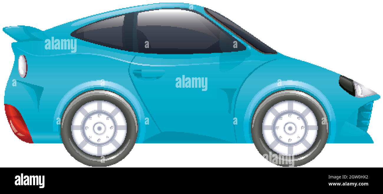 Racing car in blue color on isolated background Stock Vector Image ...