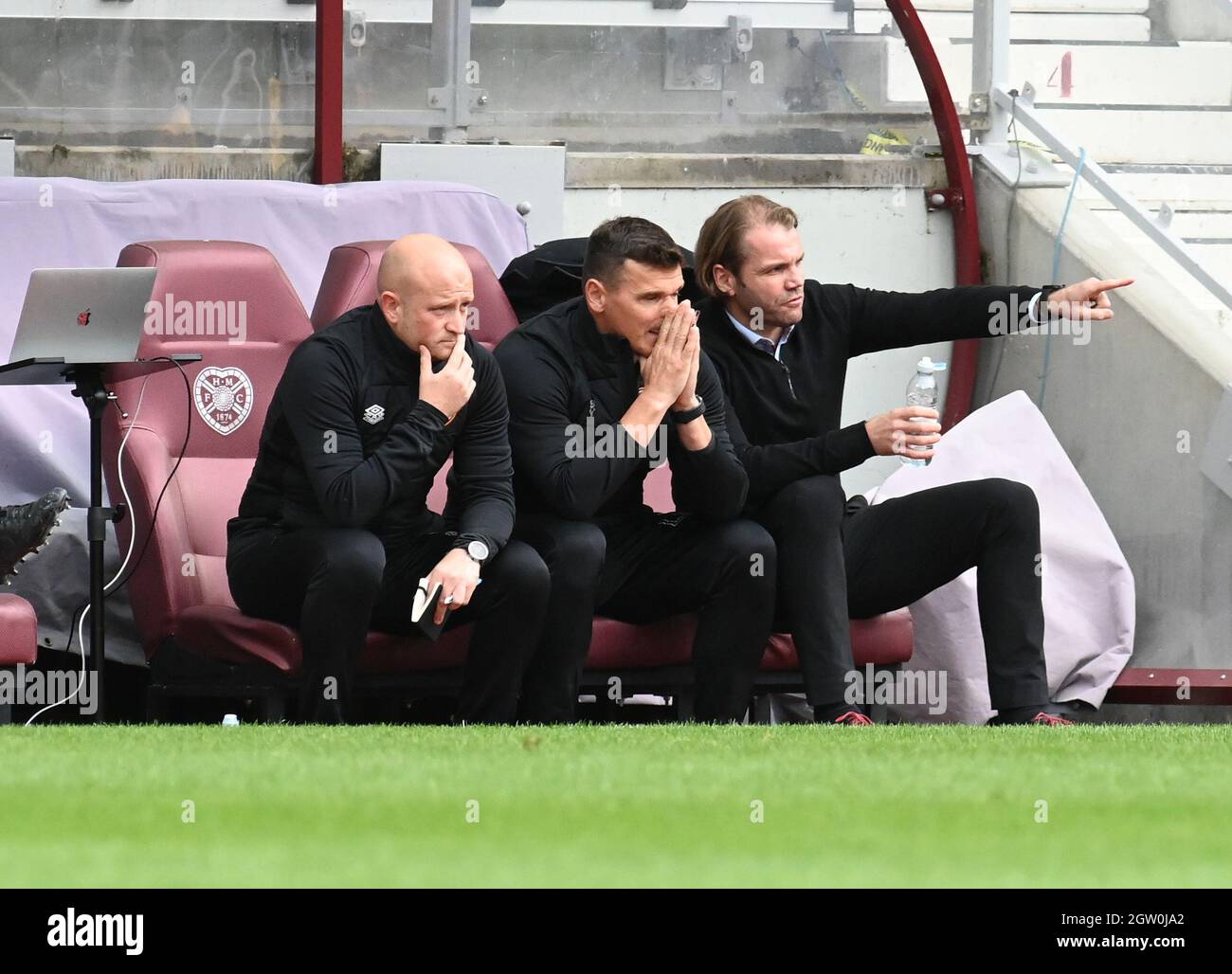 Cinch premiership match tynecastle park edinburgh l r hearts coaches ...
