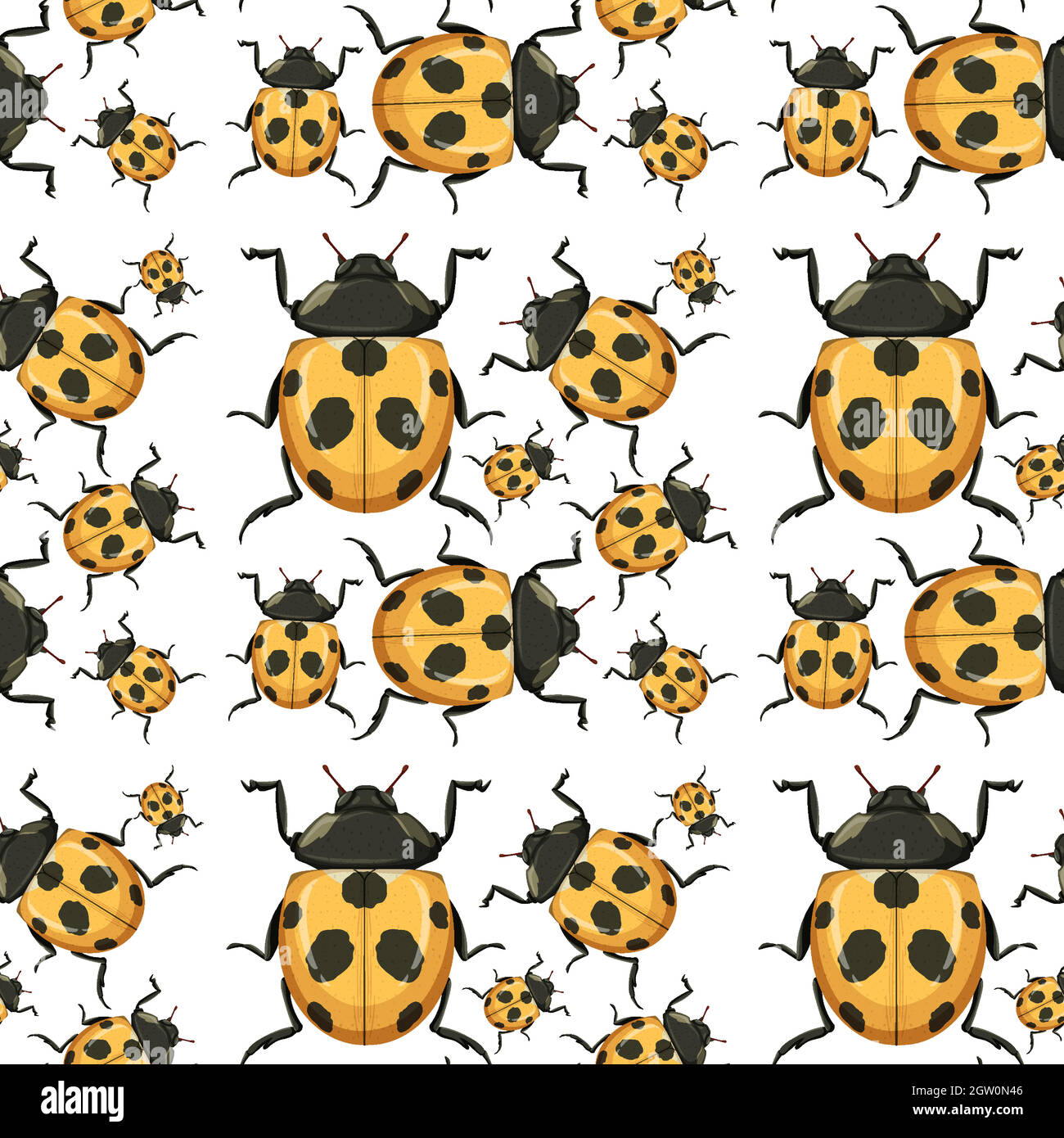 Seamless pattern ladybug on Stock Vector Images - Alamy