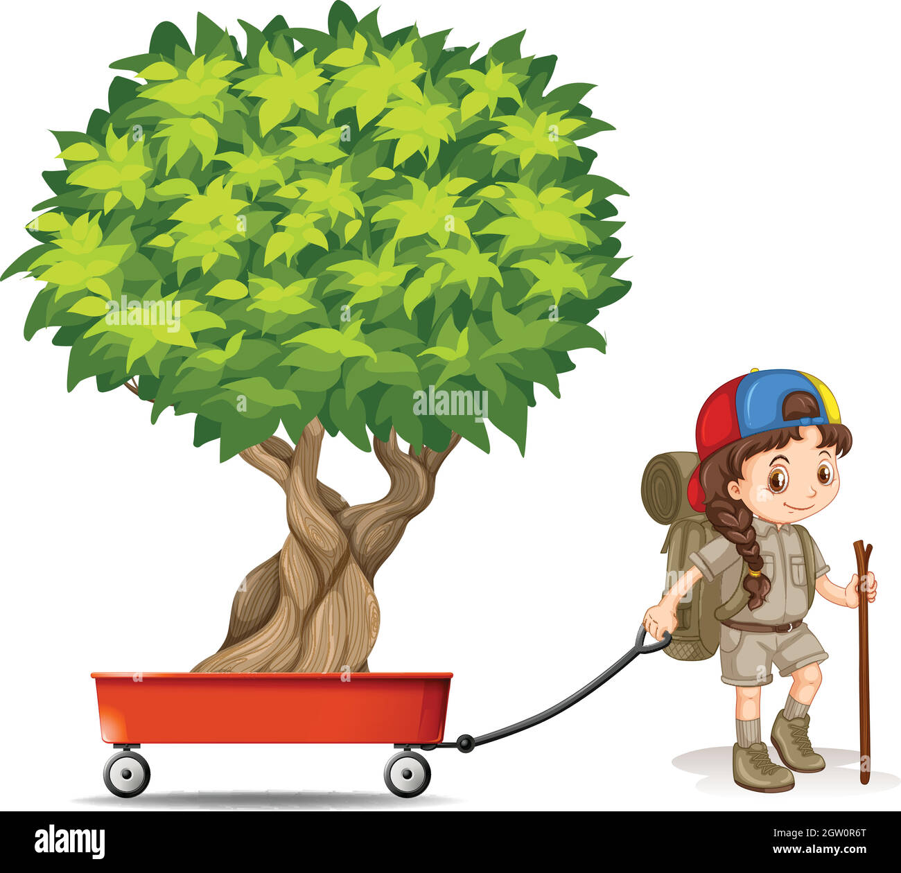 Pulling tree Cut Out Stock Images & Pictures - Alamy