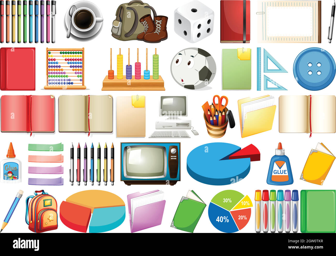 Set of different objects Stock Vector Image & Art - Alamy