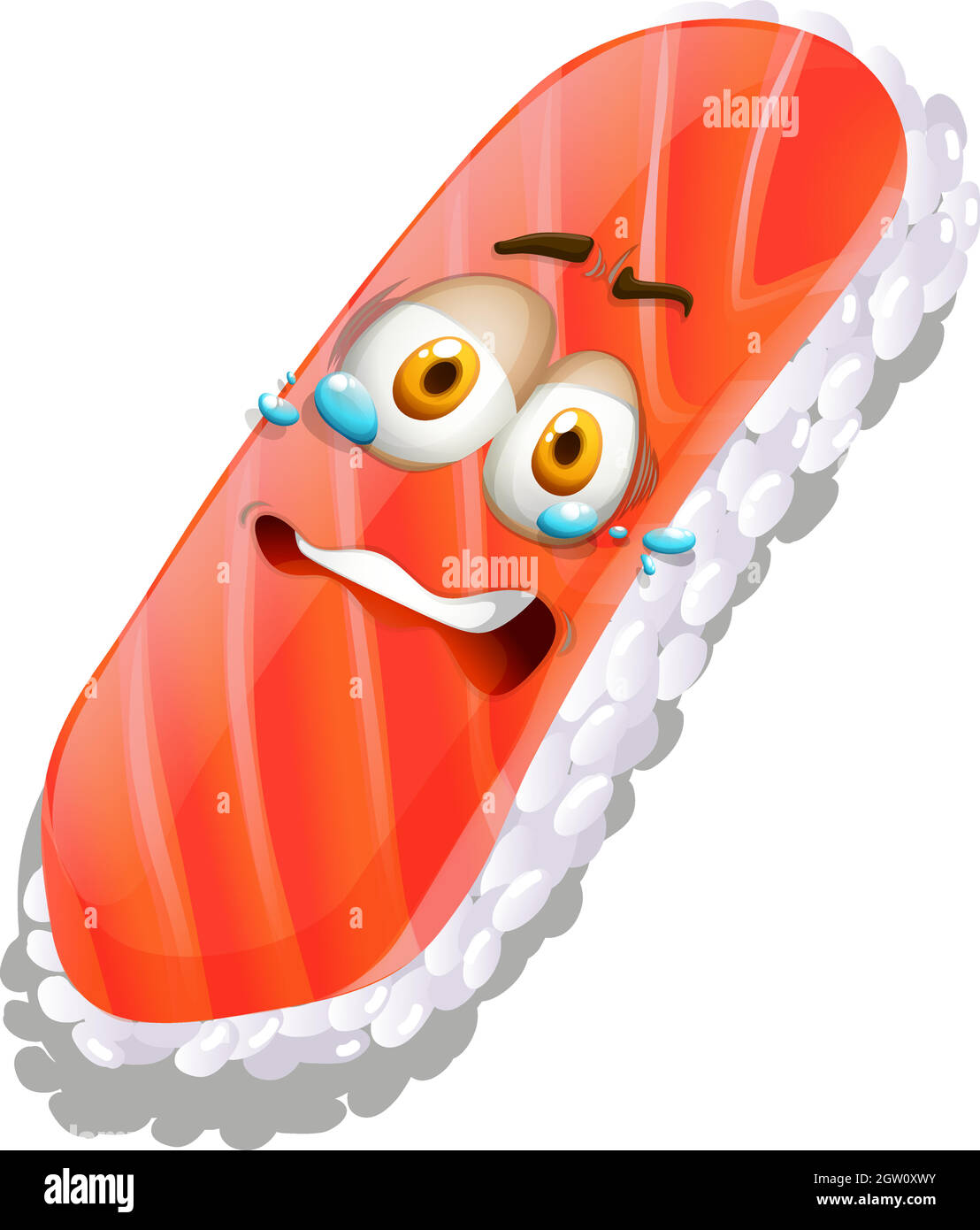 Crying face on sushi Stock Vector Image & Art - Alamy