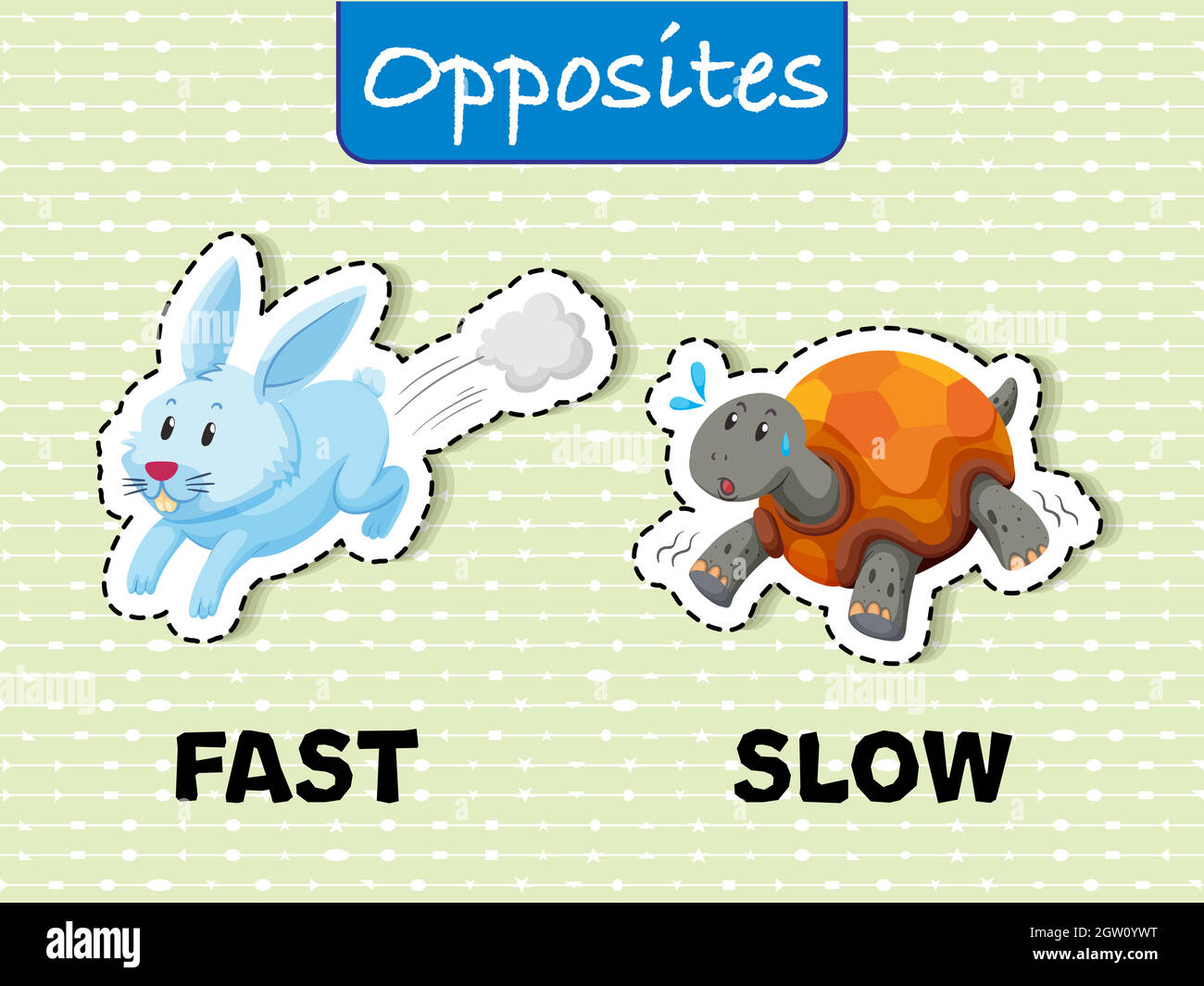 Opposite words for fast and slow Stock Vector Image & Art - Alamy