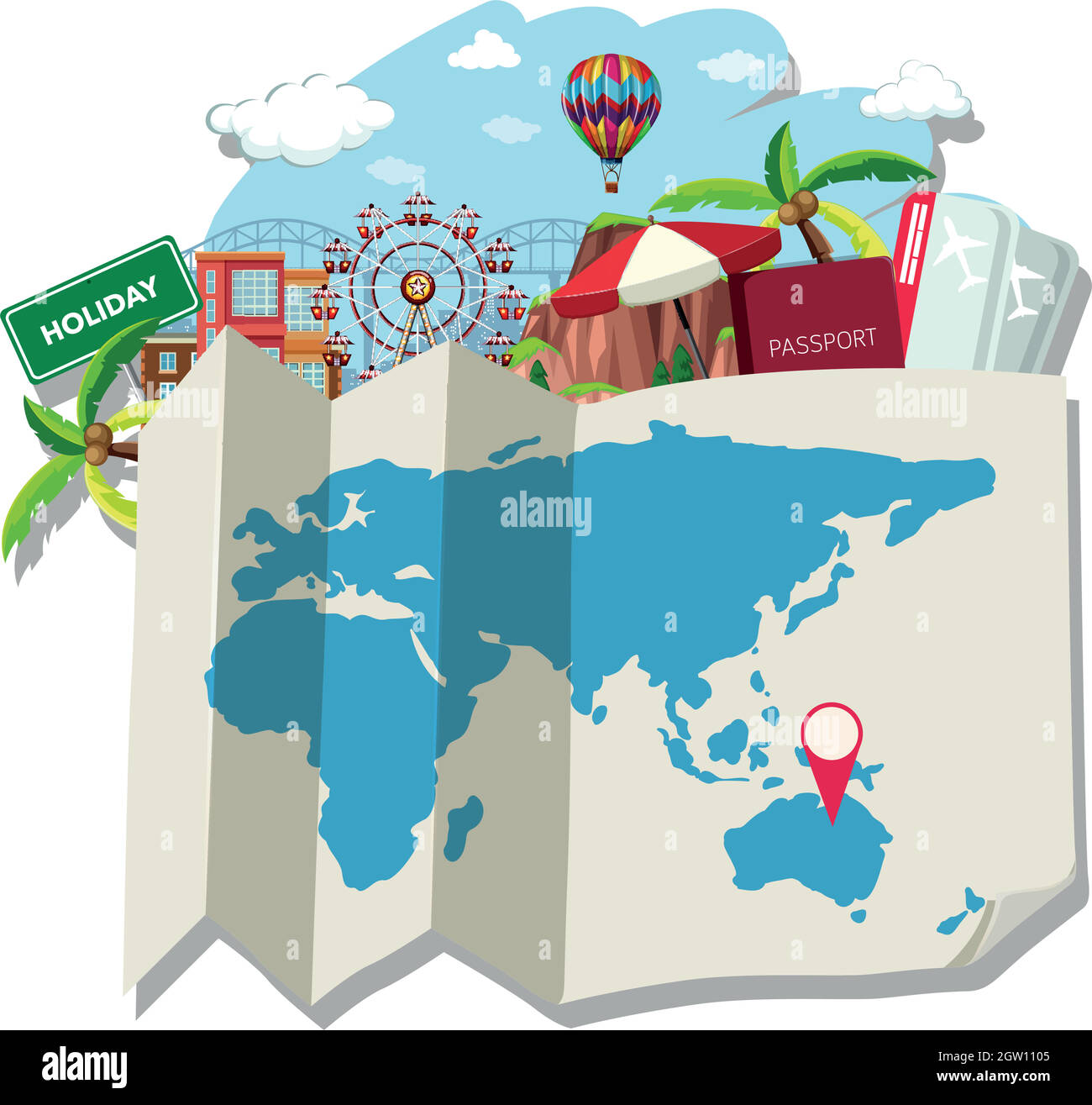 Isolated map and location Stock Vector Image & Art - Alamy