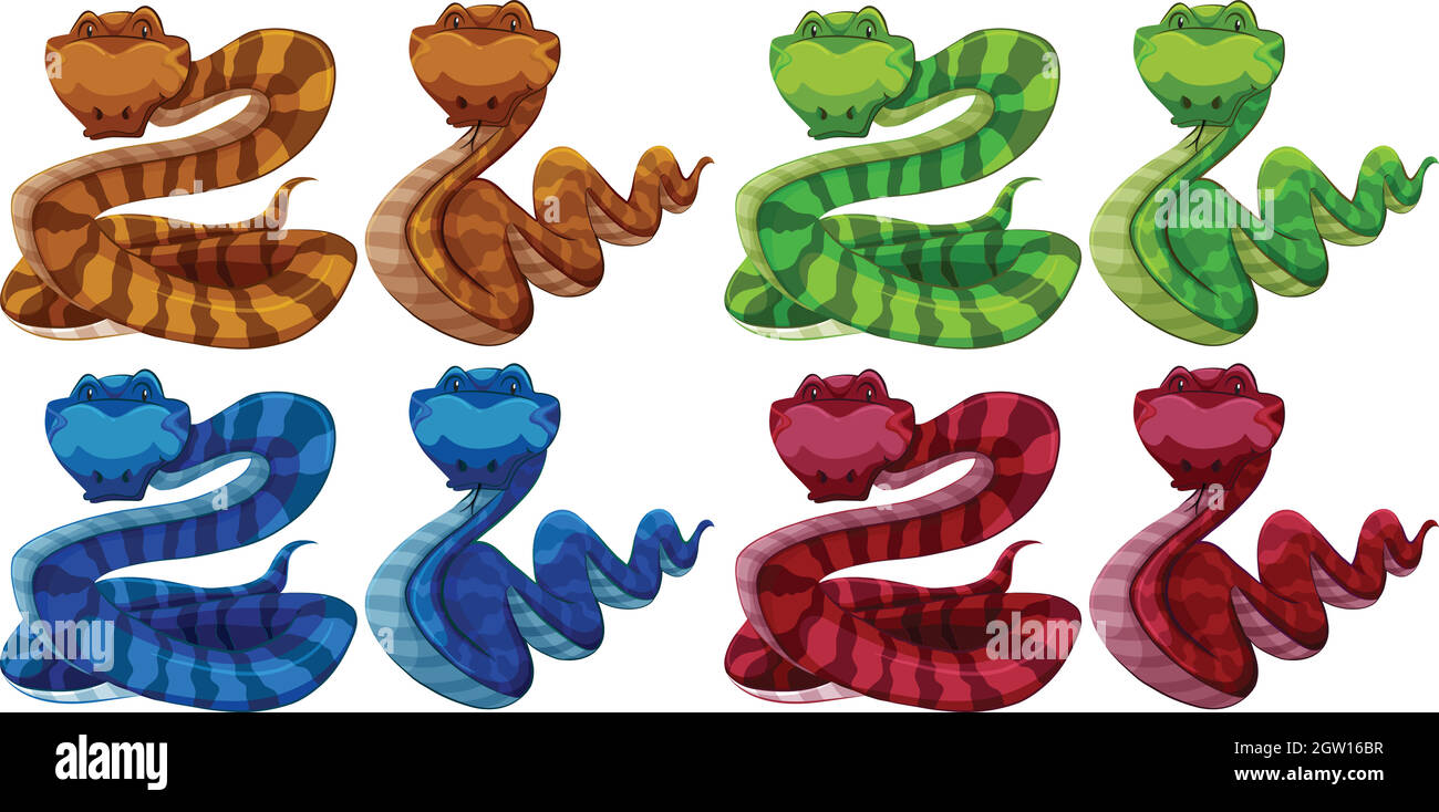 Green snakes Stock Vector Images - Alamy