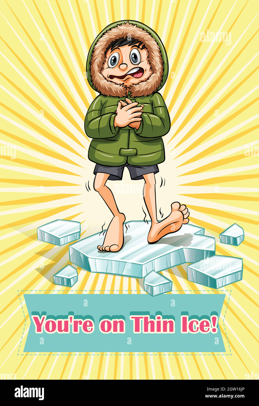 Old saying on thin ice Stock Vector Image & Art - Alamy