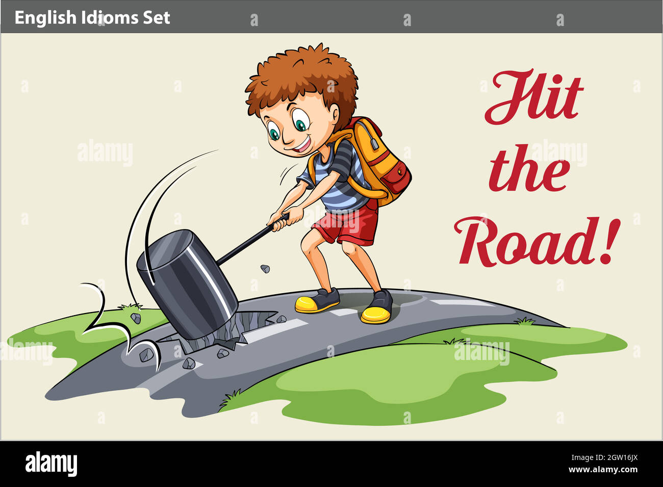 Road Damage Stock Vector Images - Alamy