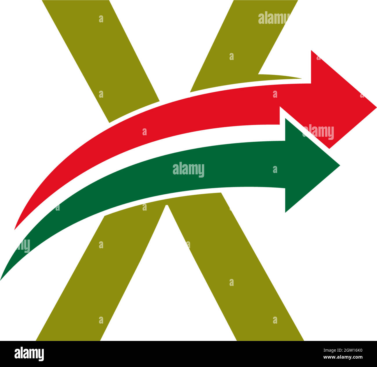 Doubel arrow in front Letter X icon logo design template illustration ...