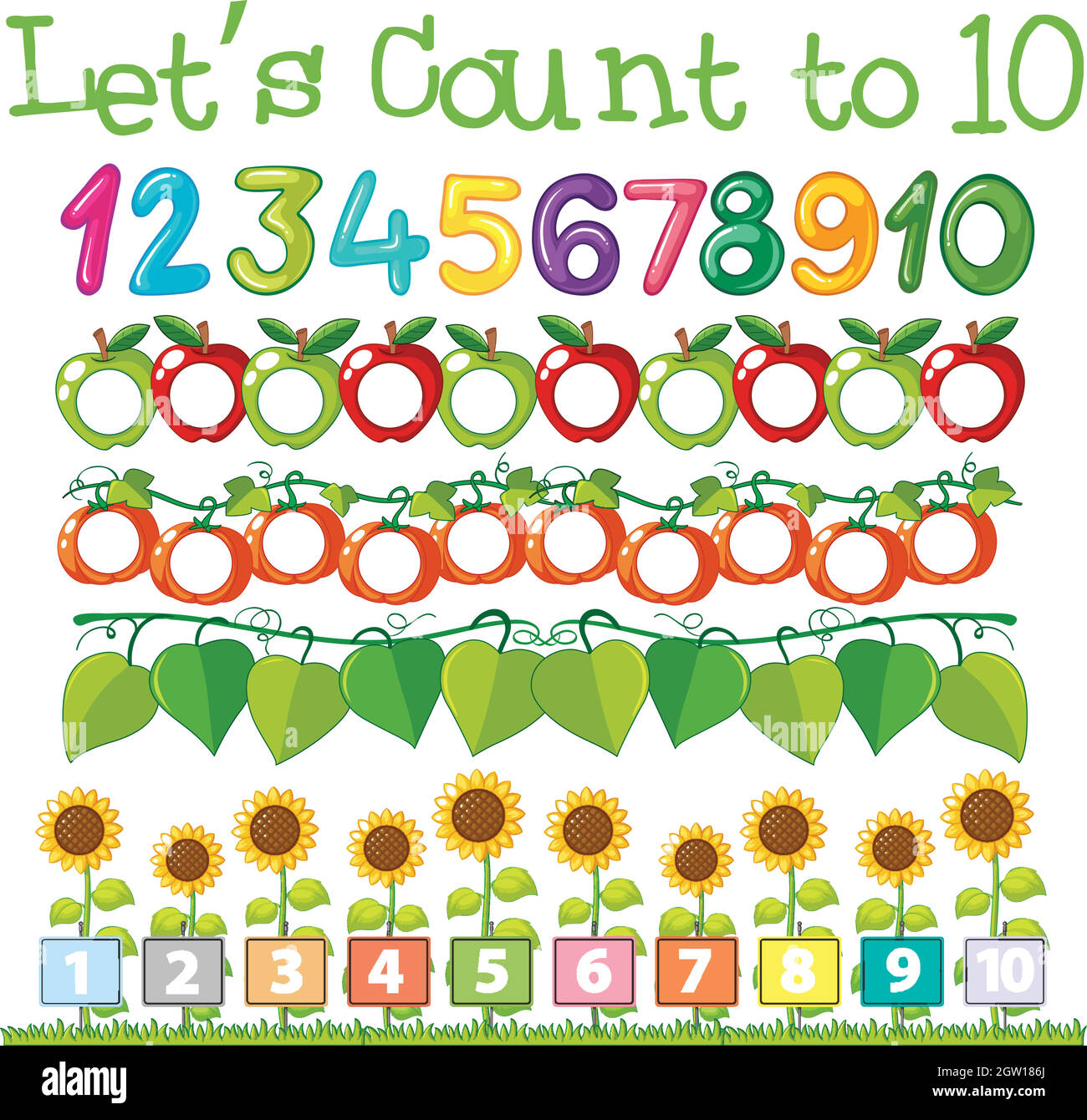 Math Count Number Template Stock Vector Image & Art - Alamy