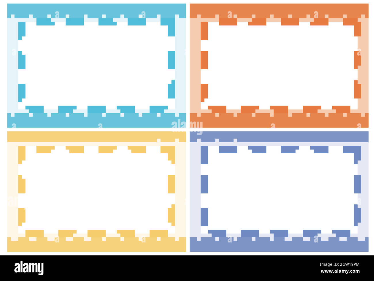 Background template with dash line frame Stock Vector Image & Art - Alamy