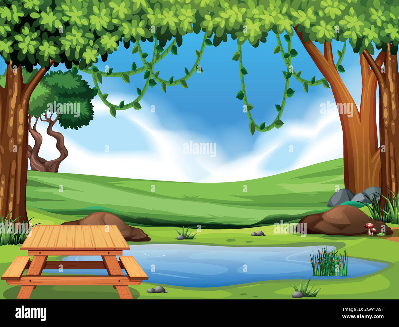 A nature park view Stock Vector Image & Art - Alamy