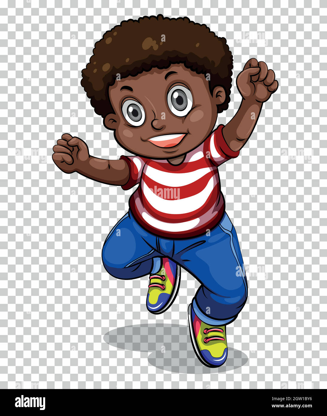 African American Boy Drawing