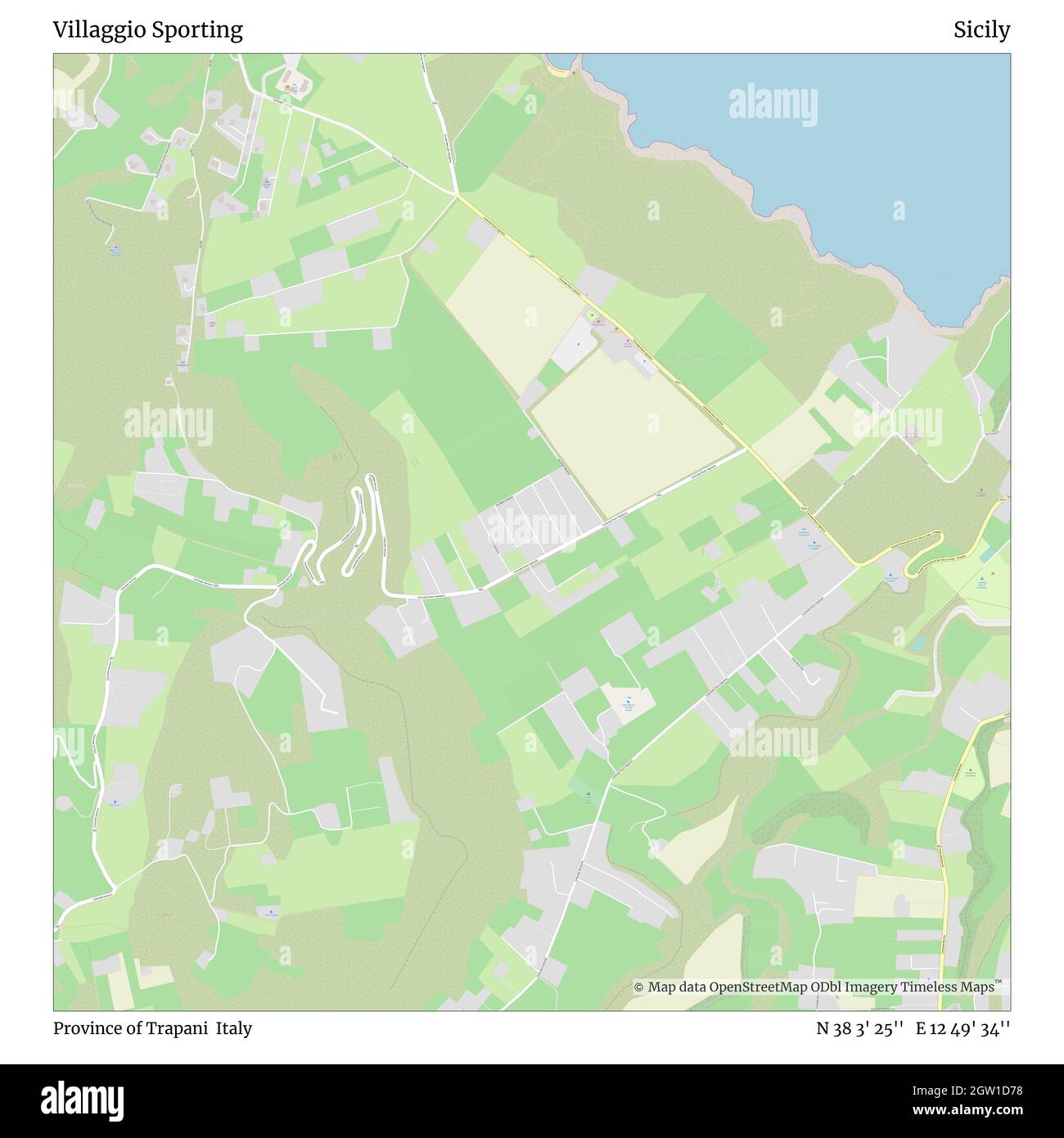 Villaggio Sporting, Province of Trapani, Italy, Sicily, N 38 3' 25'', E ...
