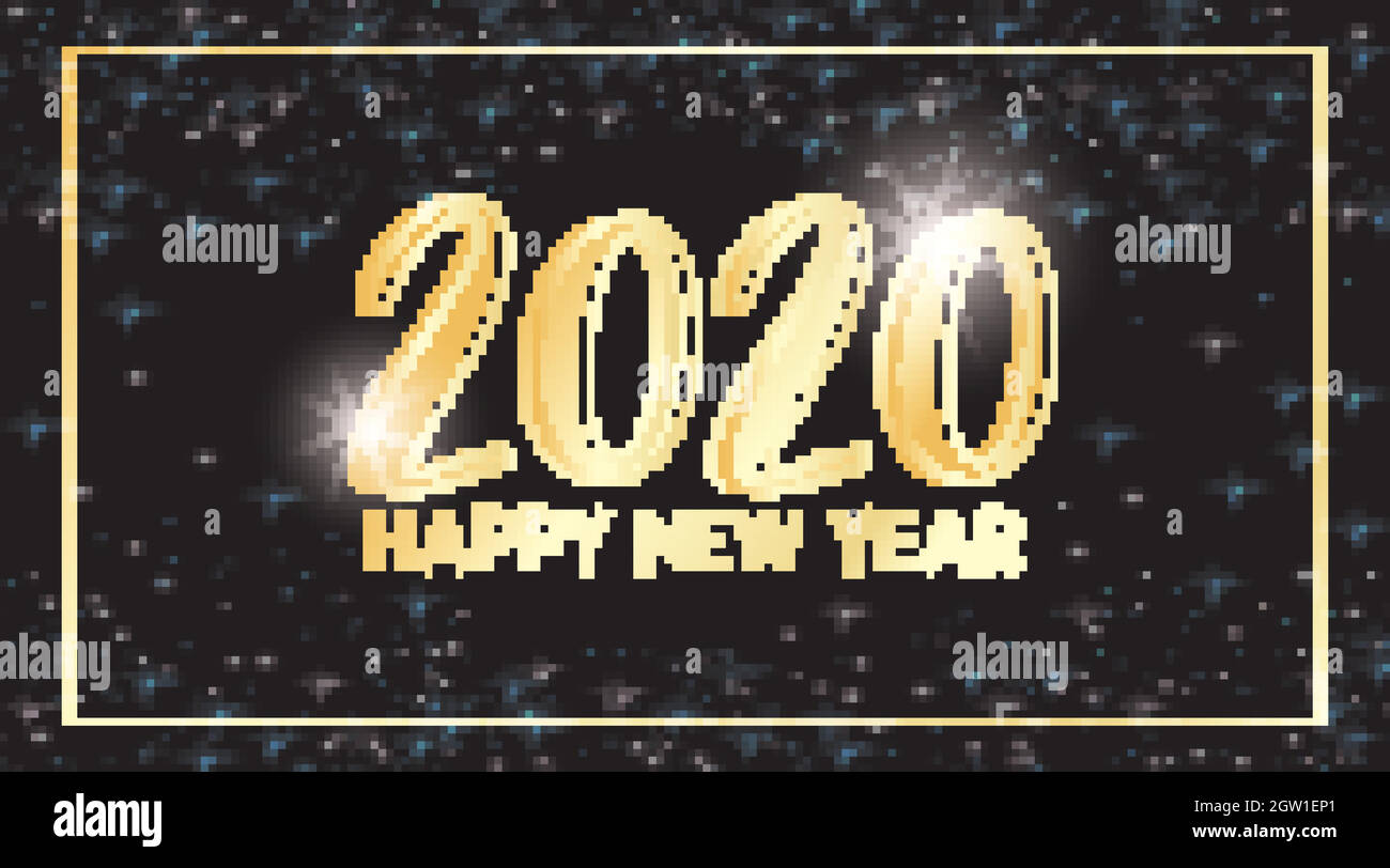 Happy new year background design for 2020 Stock Vector Image & Art - Alamy