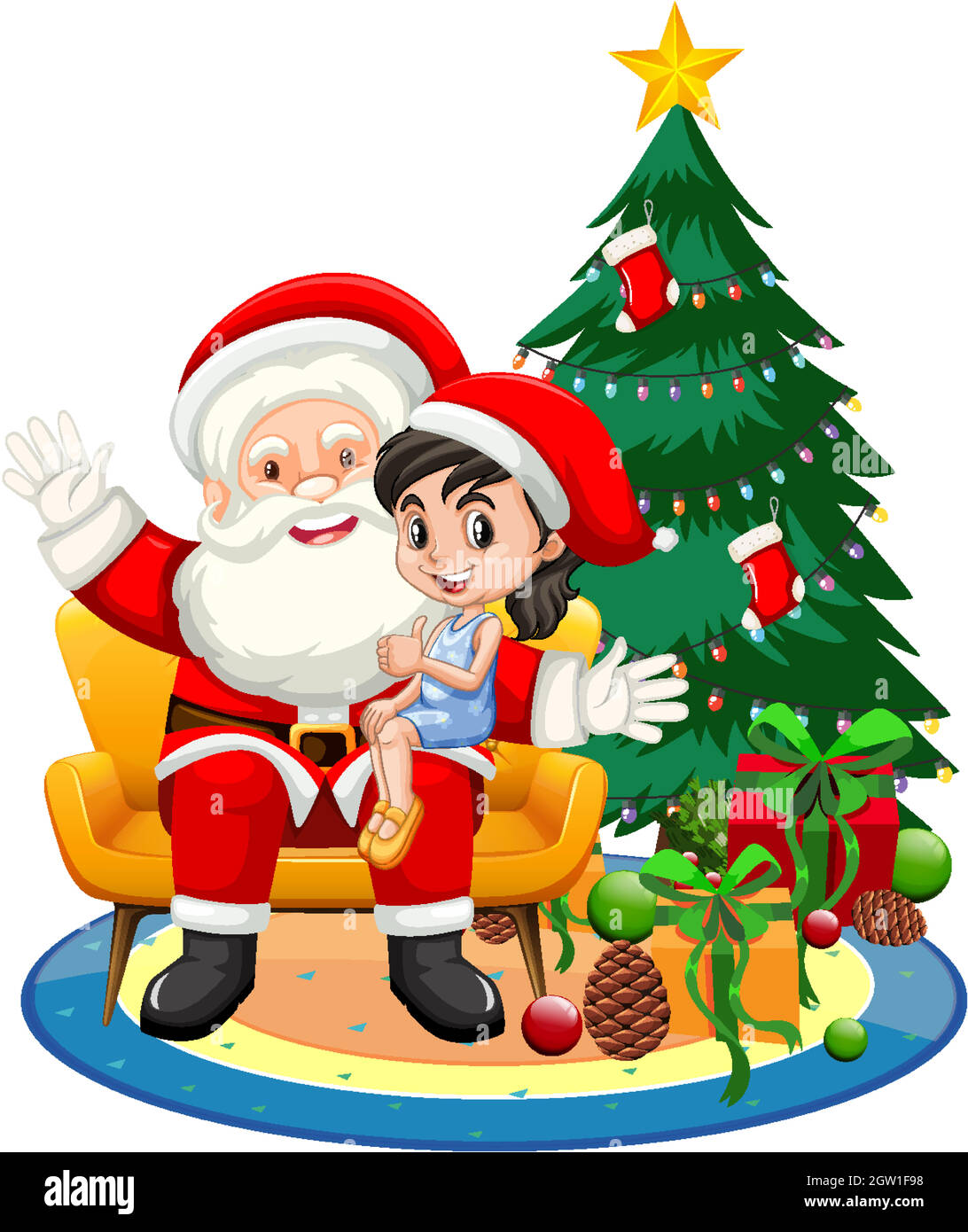 Santa Claus With Children Clip Art