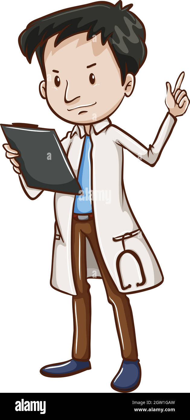 Male doctor illustration Stock Vector Images - Alamy
