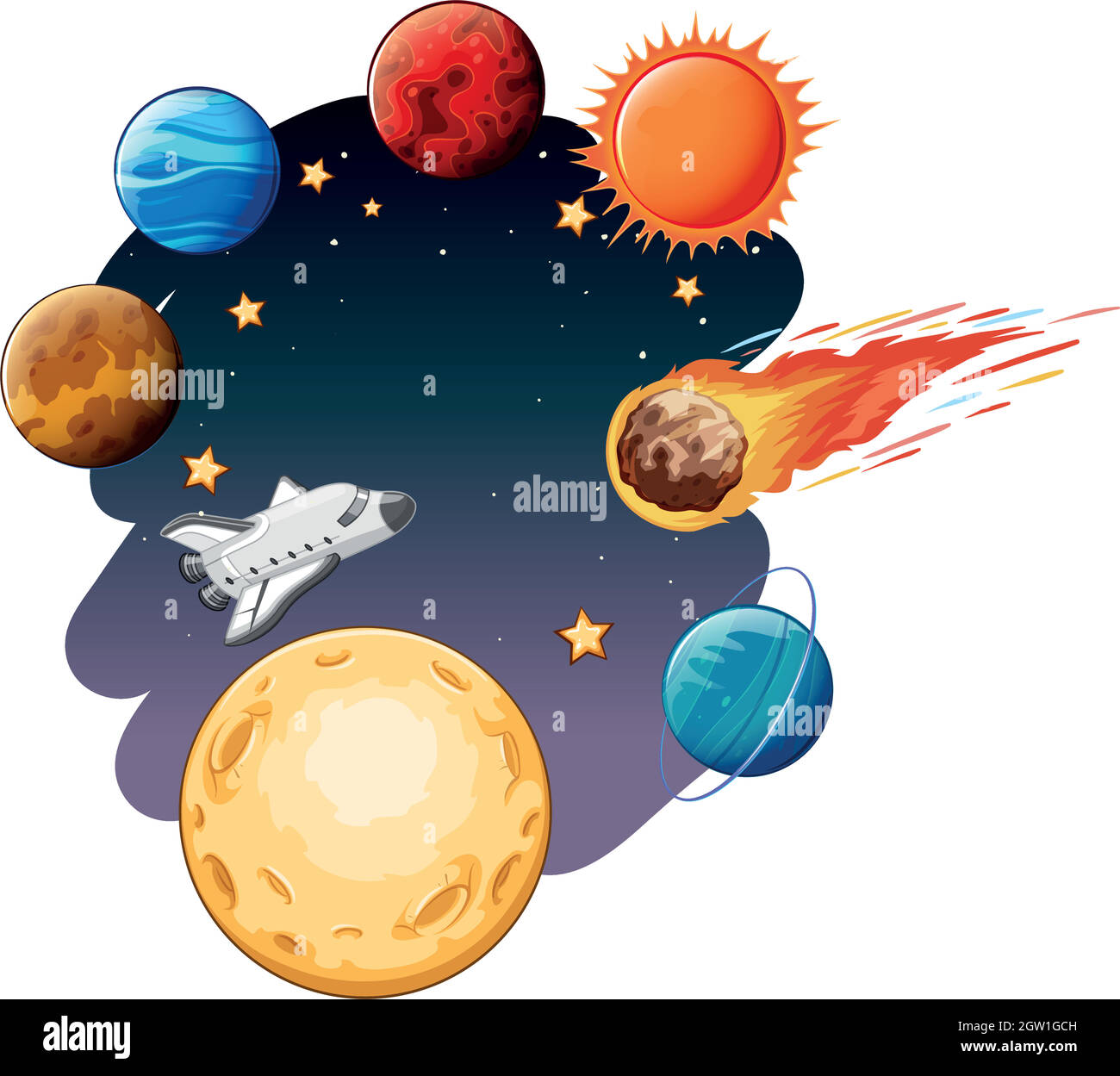 Stars in space background image Cut Out Stock Images & Pictures - Alamy
