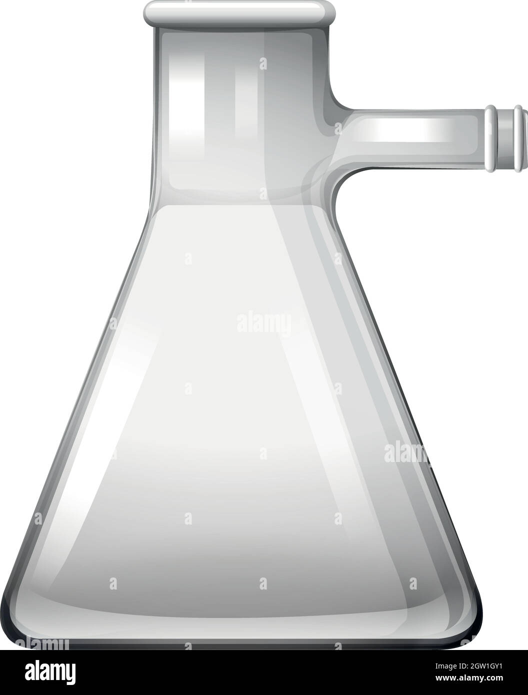 Empty glass beaker with tube Stock Vector Image & Art - Alamy