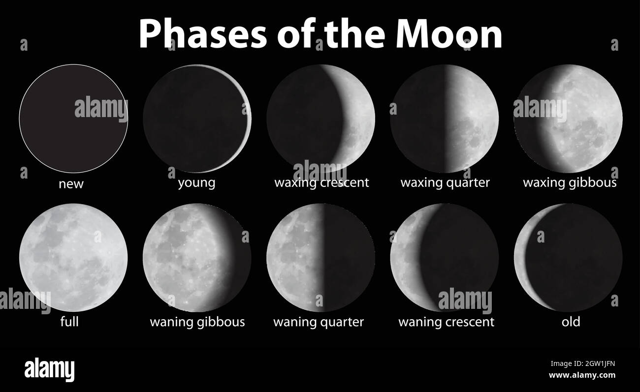 Moon planet phases moons hi-res stock photography and images - Alamy