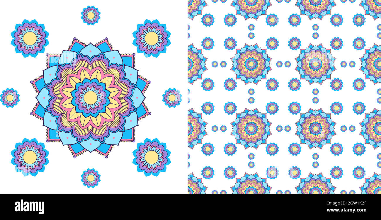 Mandalas set pattern hi-res stock photography and images - Alamy