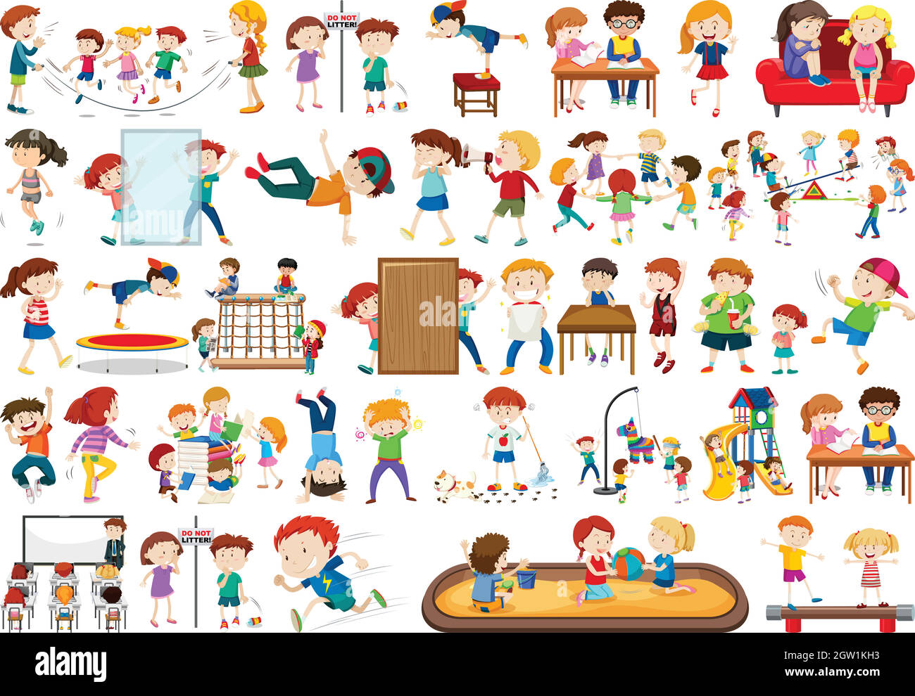 Cute happy boys in Stock Vector Images - Alamy