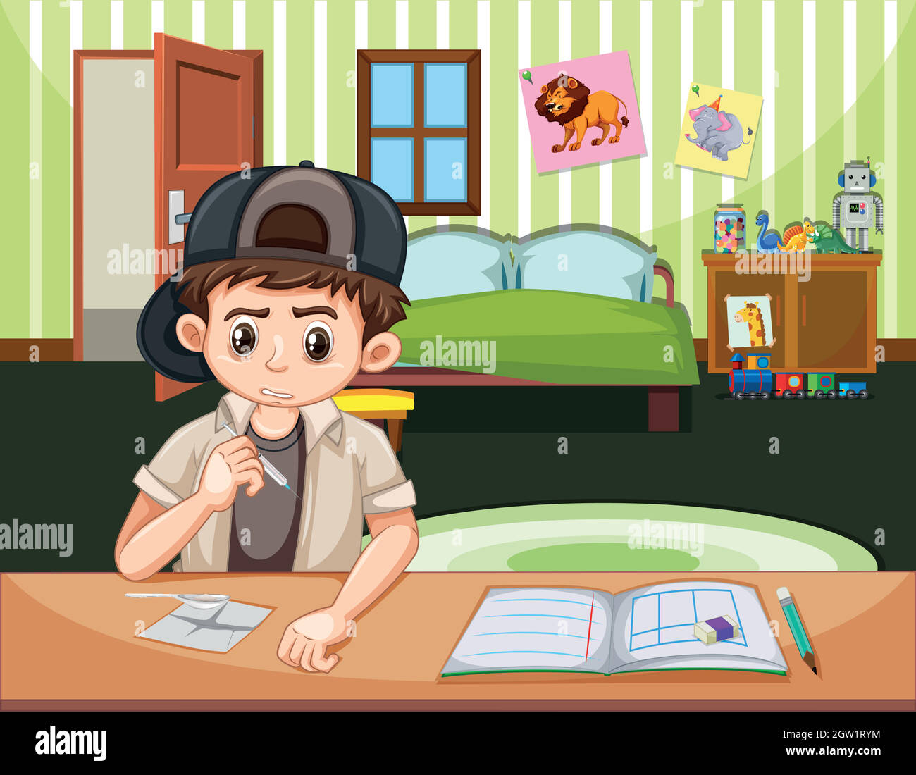 Boy jail Stock Vector Images - Alamy