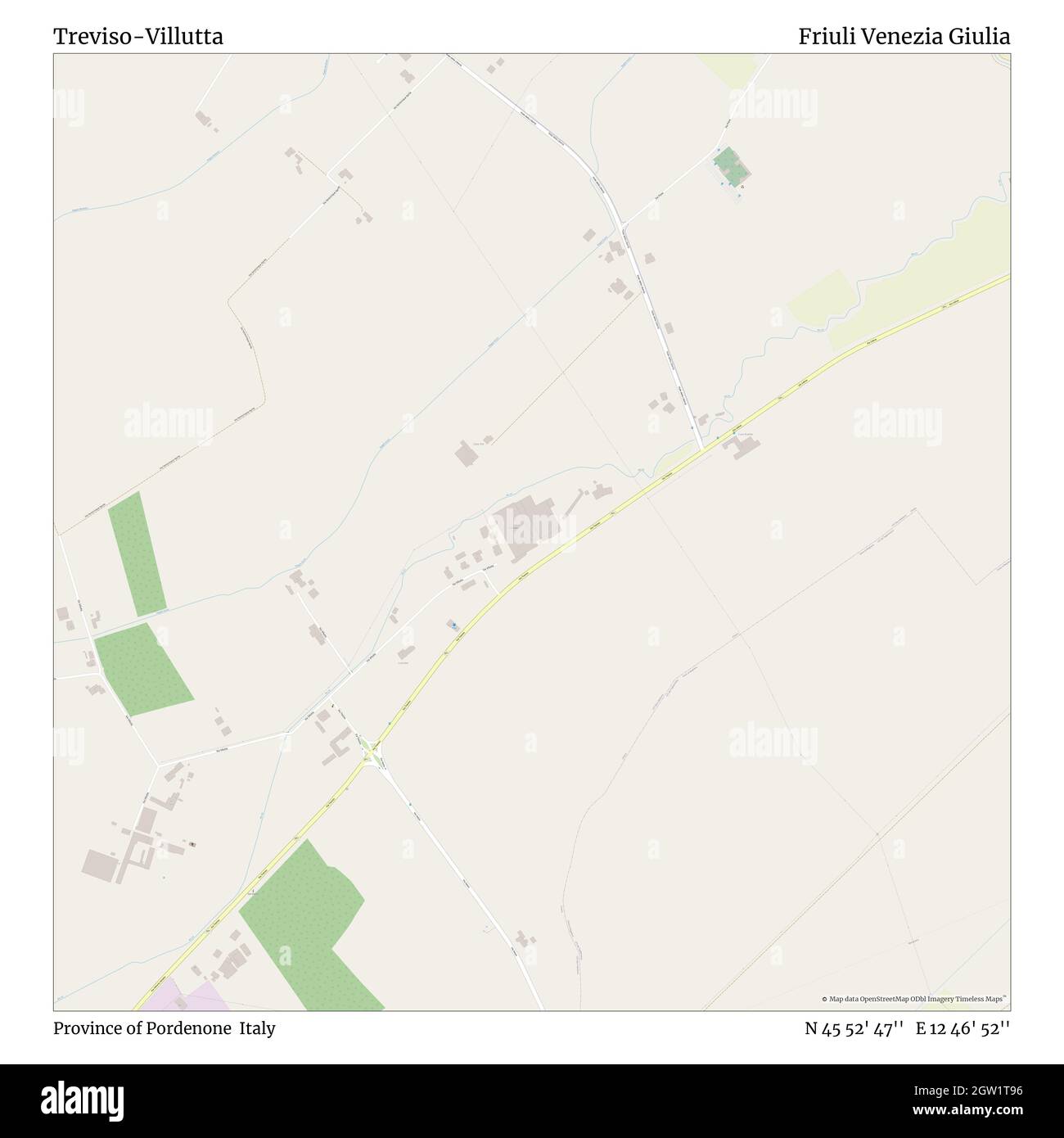 Treviso province map Cut Out Stock Images & Pictures - Alamy