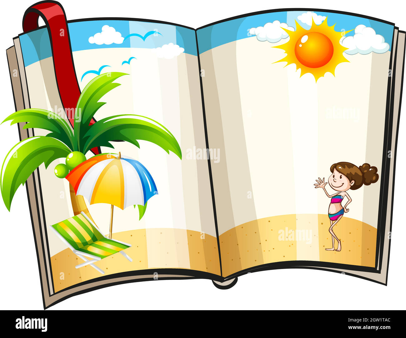 Writing in a book summer Stock Vector Images - Alamy