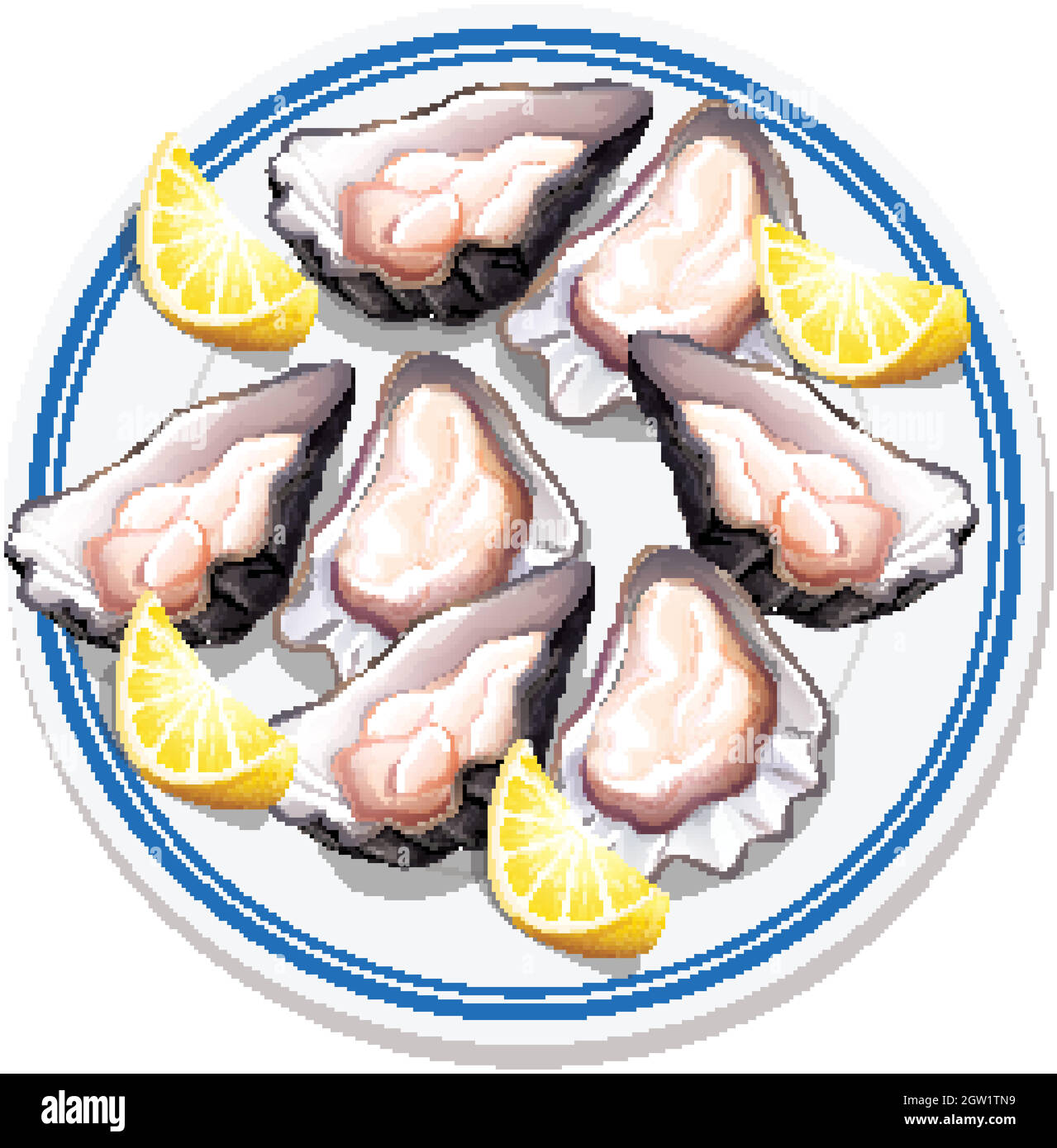 Aerial view of food on plate Stock Vector Image & Art - Alamy