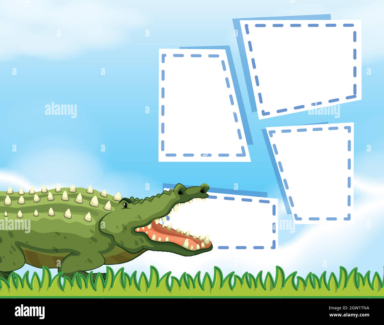 Crocodile in frame background Stock Vector Image & Art - Alamy