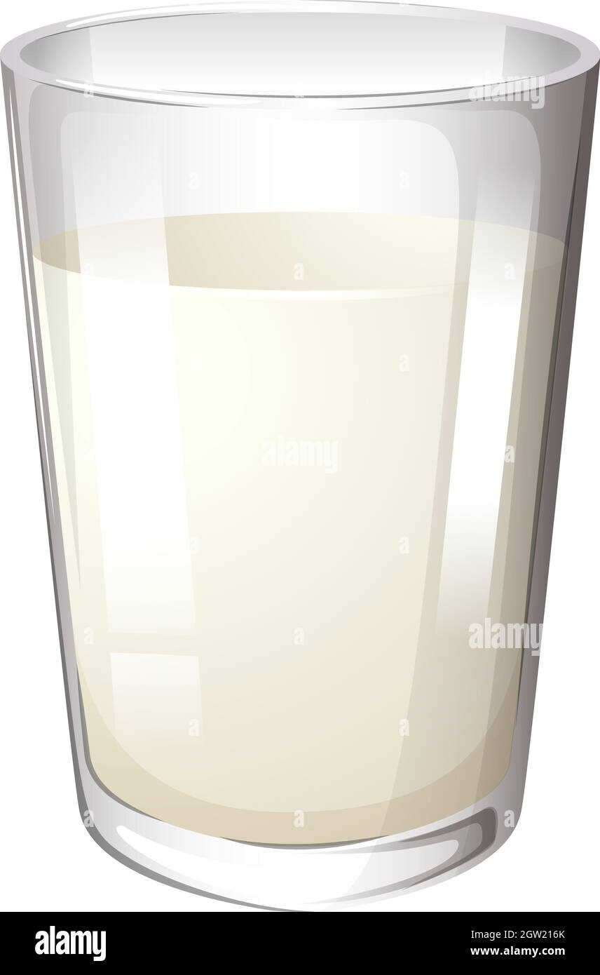 Glass full fresh milk Stock Vector Images - Alamy