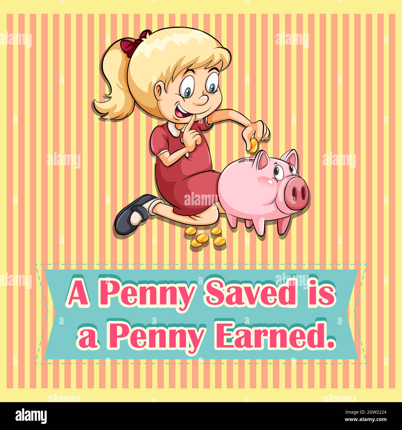 Penny saved Stock Vector Images - Alamy