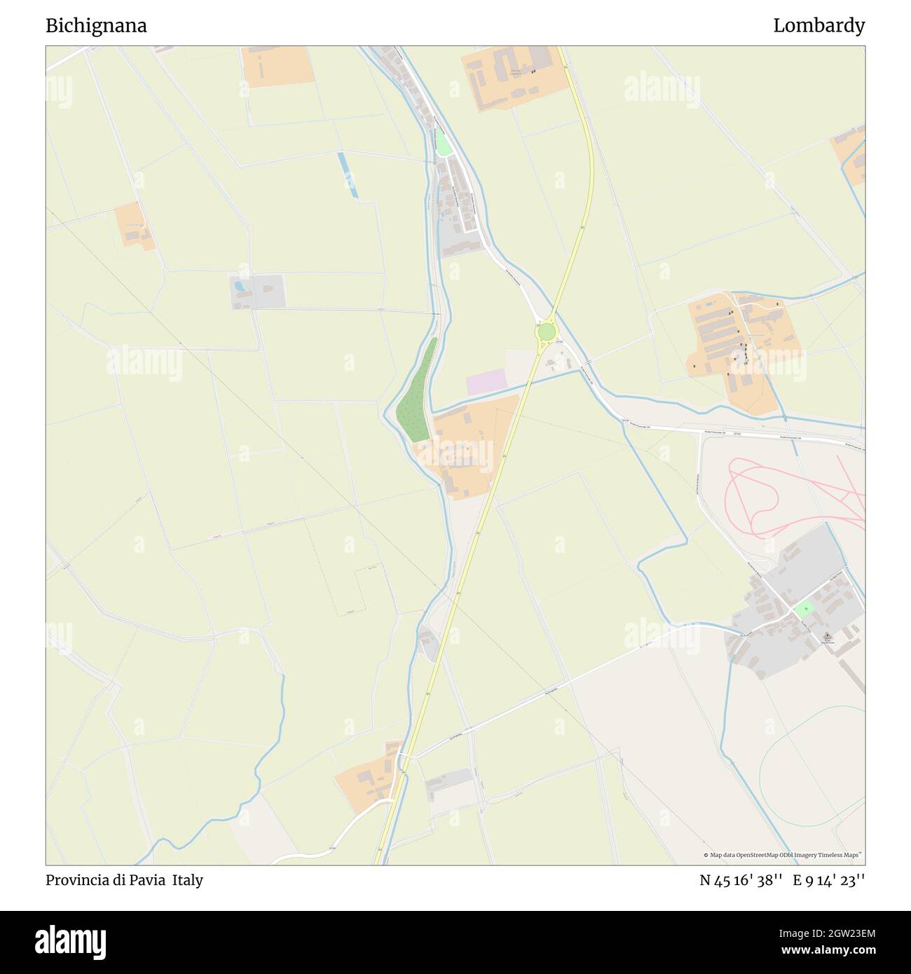 Bichignana, Provincia di Pavia, Italy, Lombardy, N 45 16' 38'', E 9 14 ...