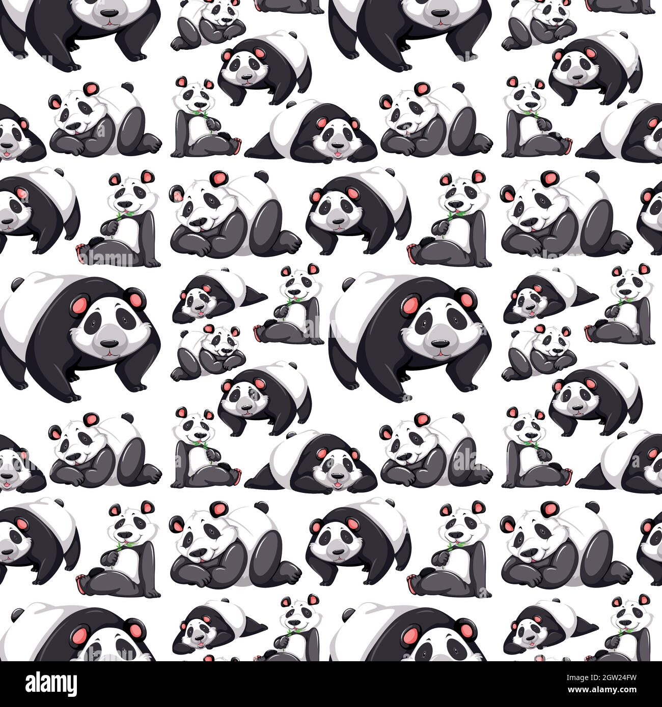 Panda seamless pattern wallpaper Stock Vector Image & Art - Alamy