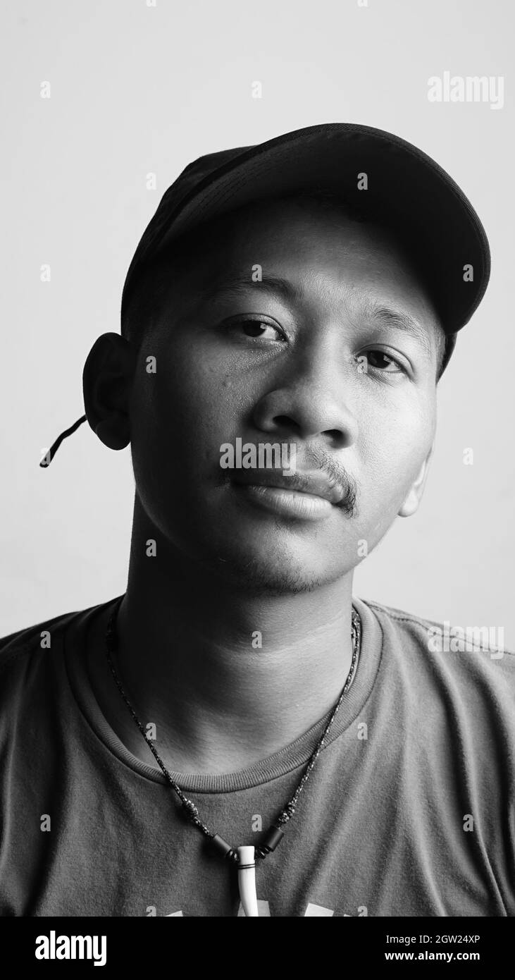 Portrait Of Man Wearing Cap Stock Photo - Alamy
