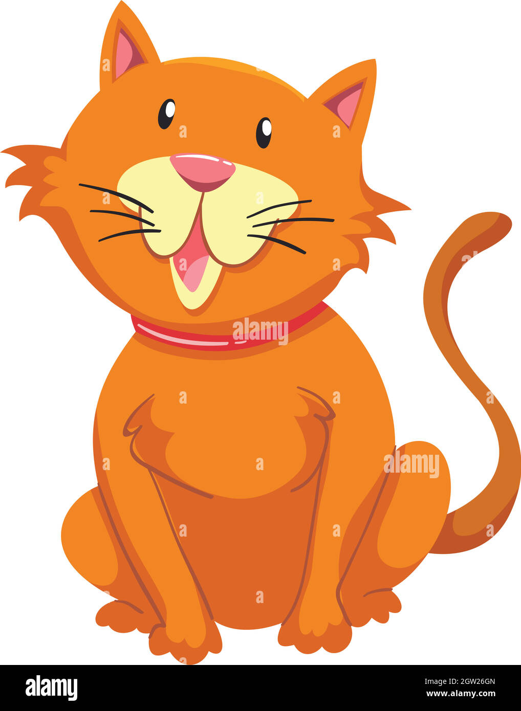 Orange and white cat Stock Vector Images - Alamy