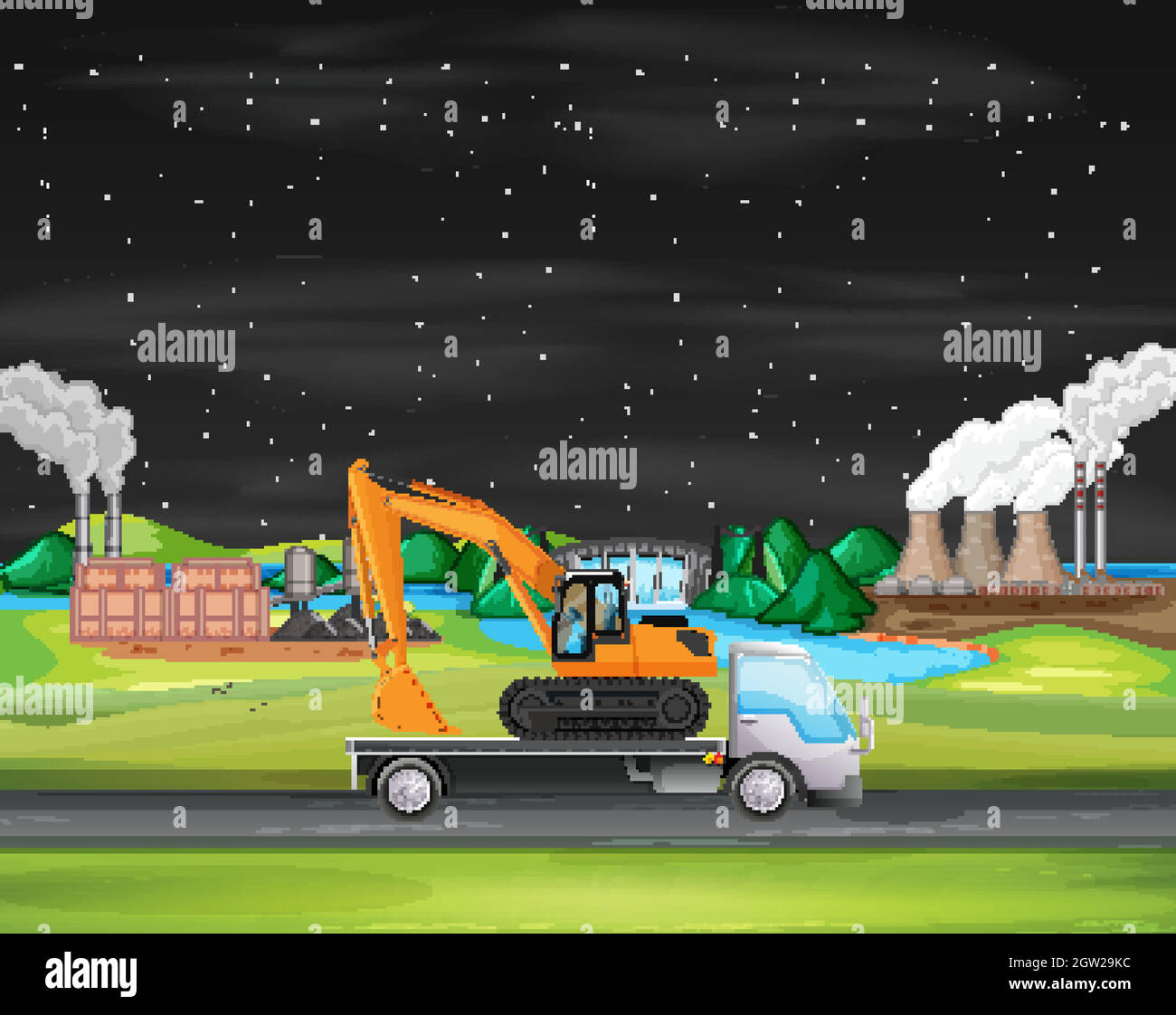 Factory pavement Stock Vector Images - Alamy