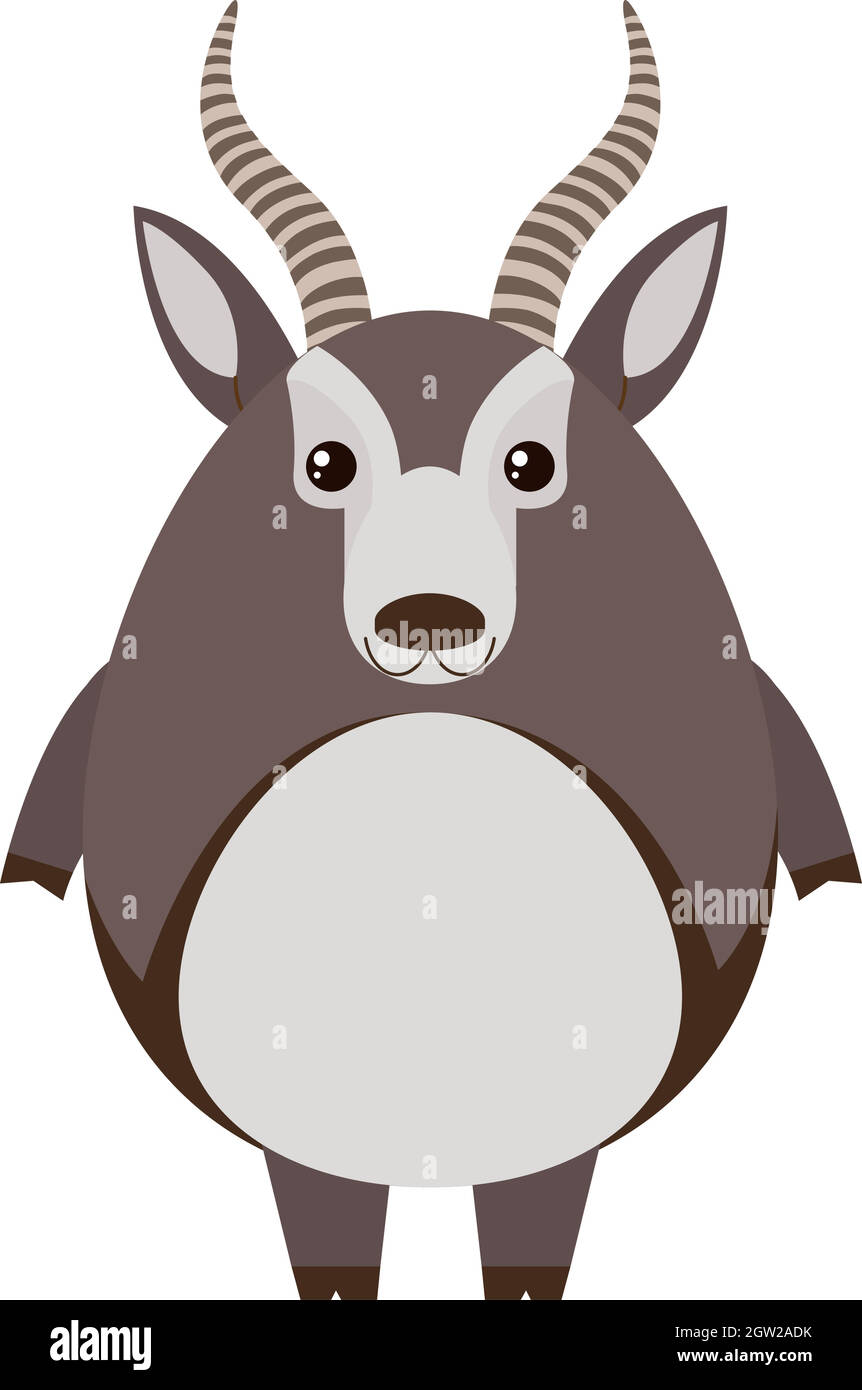 Cute gazelle on white background Stock Vector Image & Art - Alamy