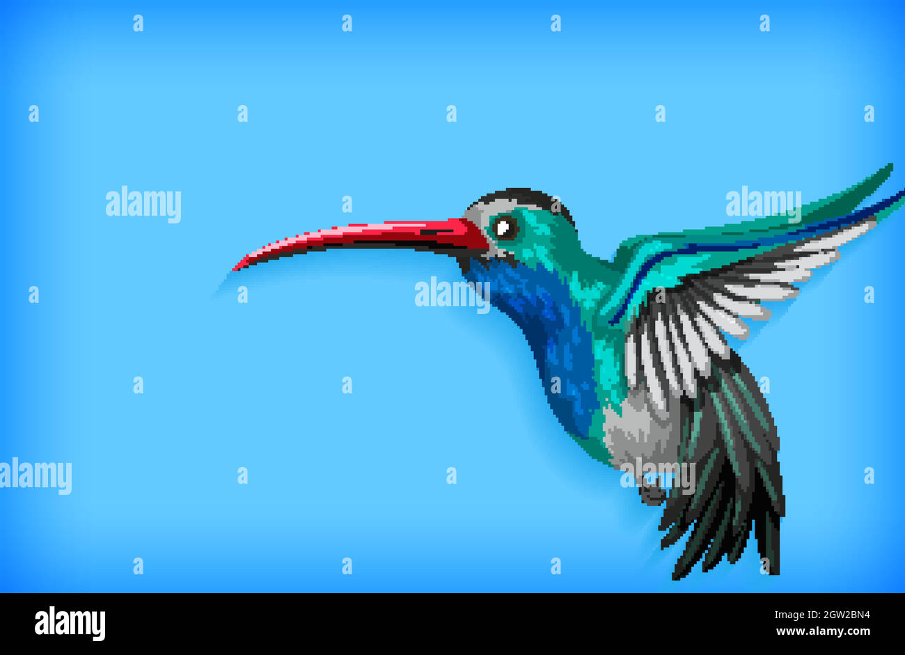 Coloured hummingbird Stock Vector Images - Alamy