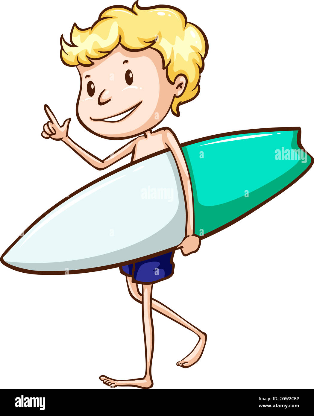 A boy going to the beach Stock Vector Image & Art - Alamy