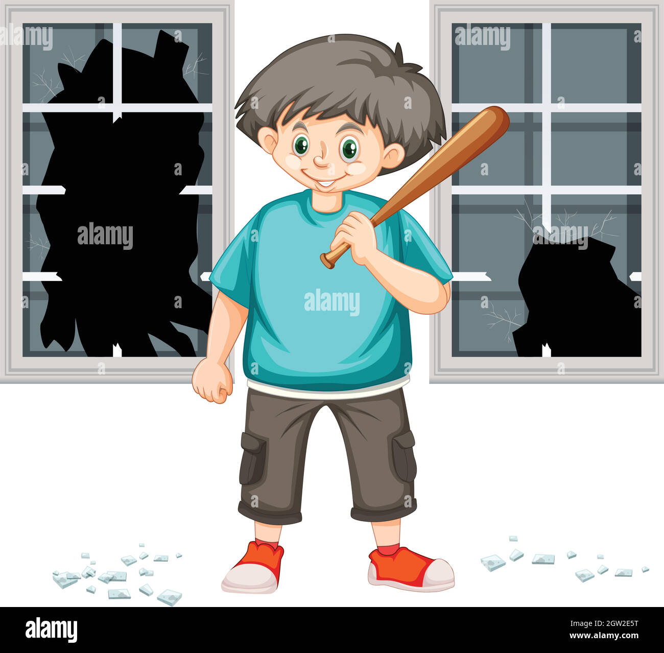 A trouble young boy Stock Vector Image & Art - Alamy