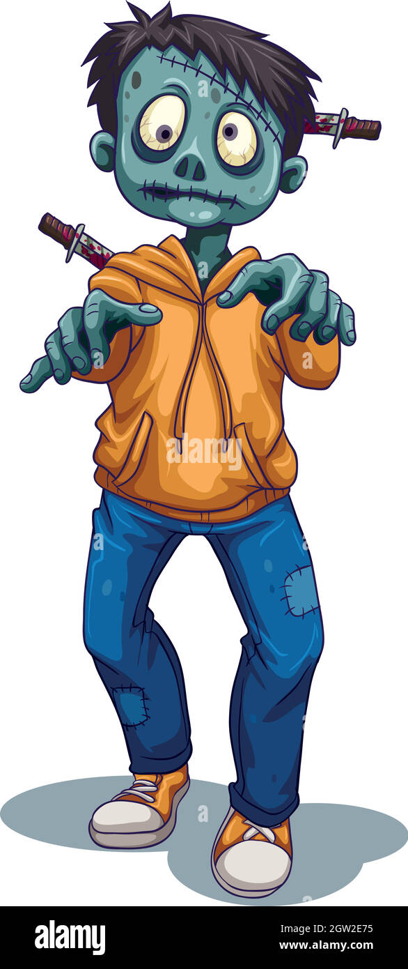 A scary male zombie Stock Vector Image & Art - Alamy