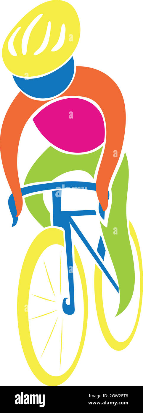 Cycling icon in colors Stock Vector Image & Art - Alamy