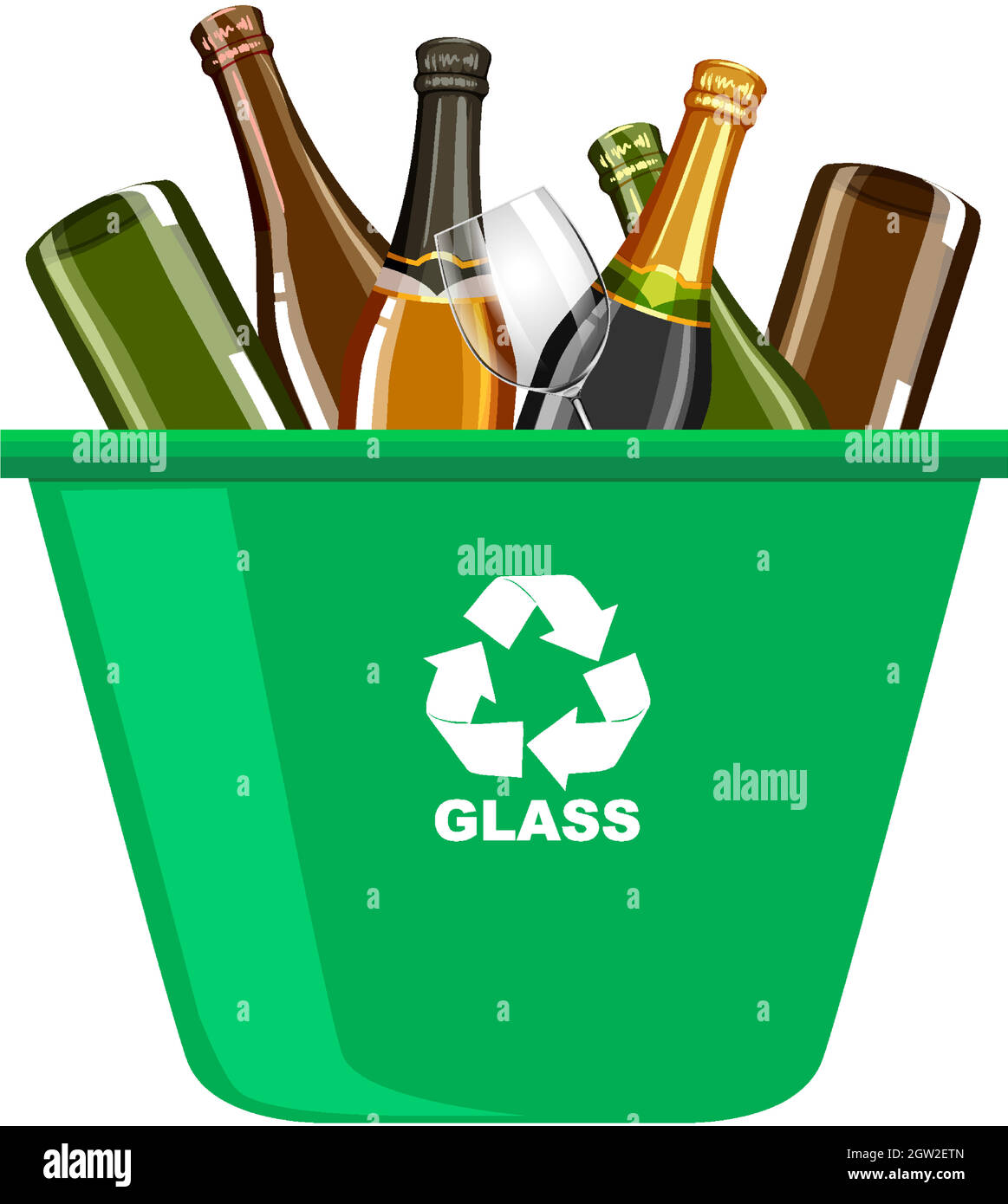 Plastic recycle bin on Stock Vector Images - Alamy