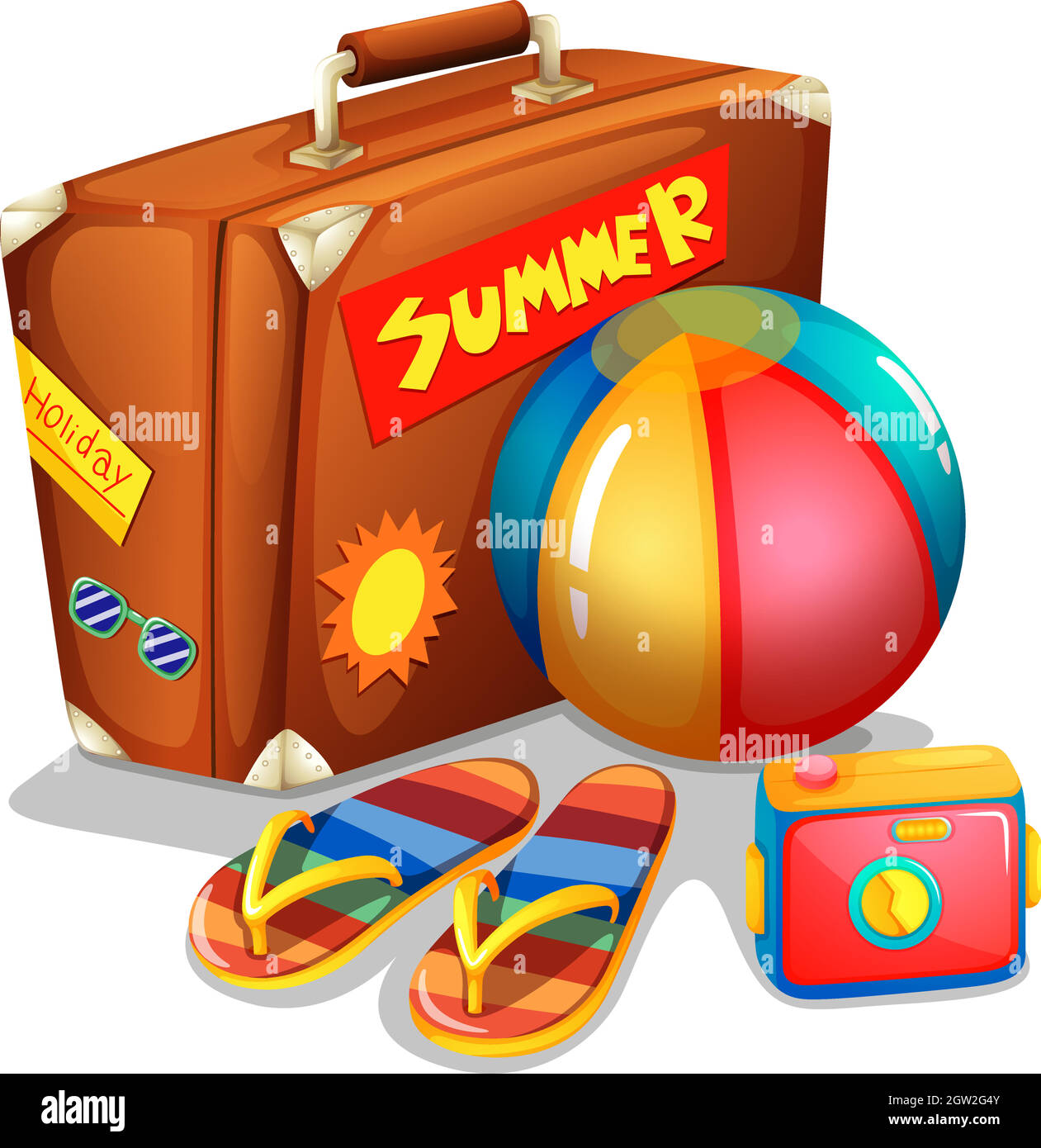 A beach summer outing Stock Vector Image & Art - Alamy