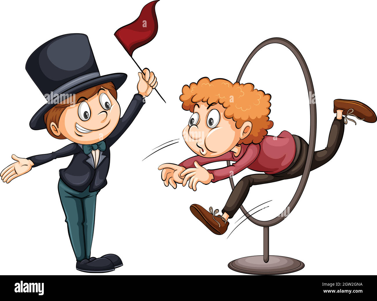 A man jumping through a hoop Stock Vector Image & Art - Alamy