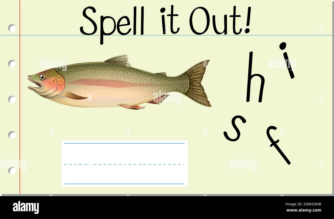 Fish words Stock Vector Images - Alamy