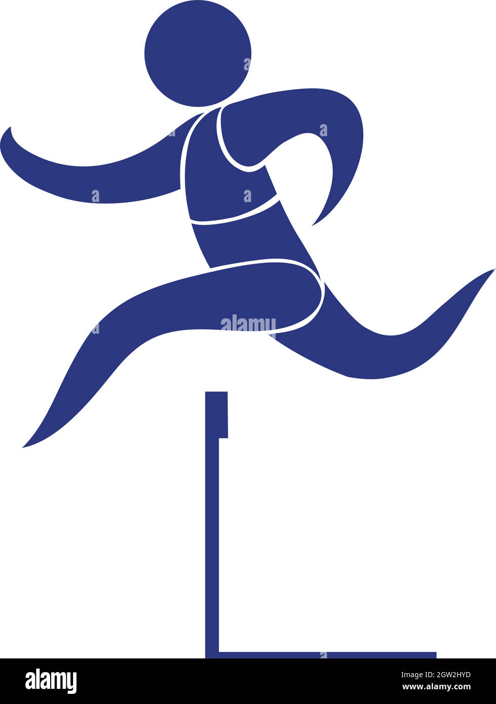 Sport icon for hurdle in blue Stock Vector Image & Art - Alamy