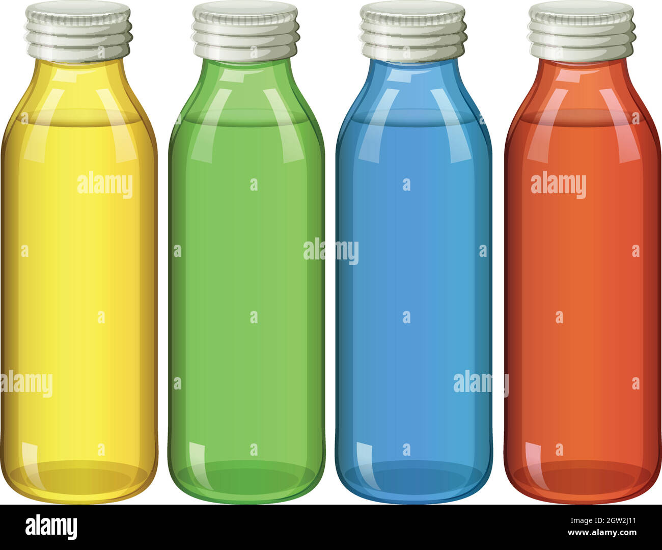 Four bottles in different colors Stock Vector Image & Art - Alamy