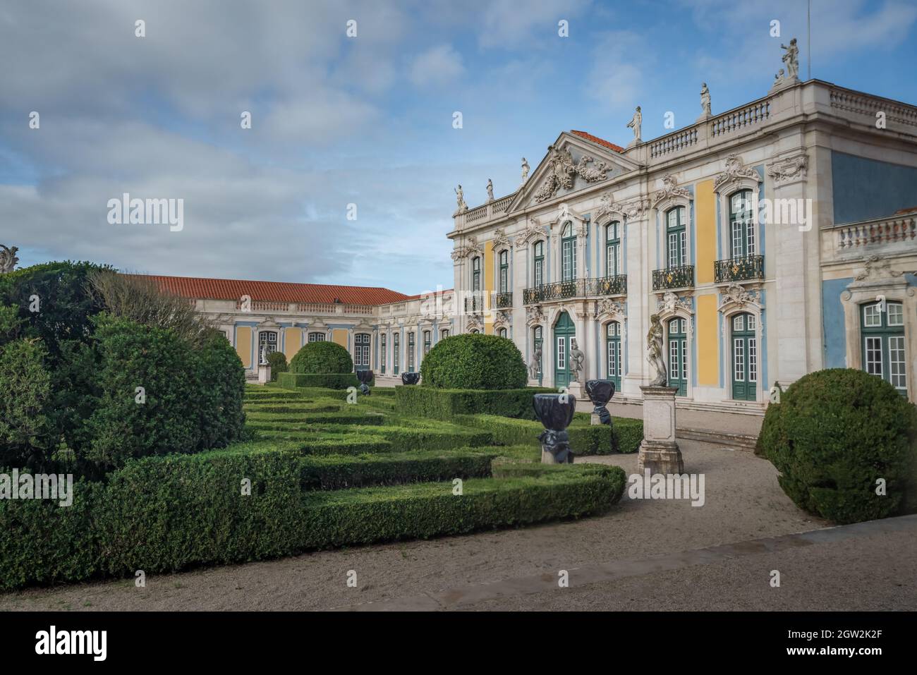 National palace and gardens of queluz hi-res stock photography and ...